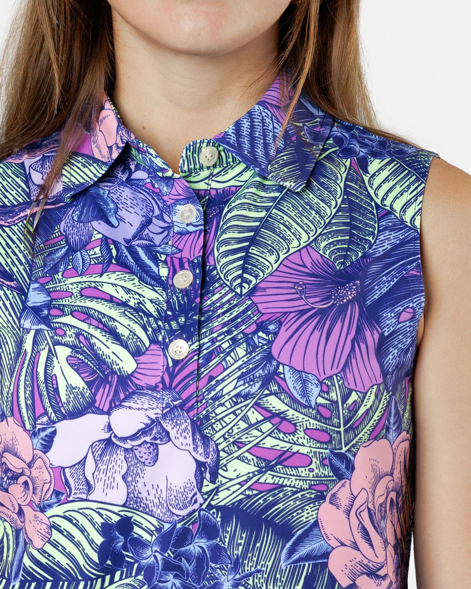 Sunday Swagger Ibiza Print Sleeveless Shirt